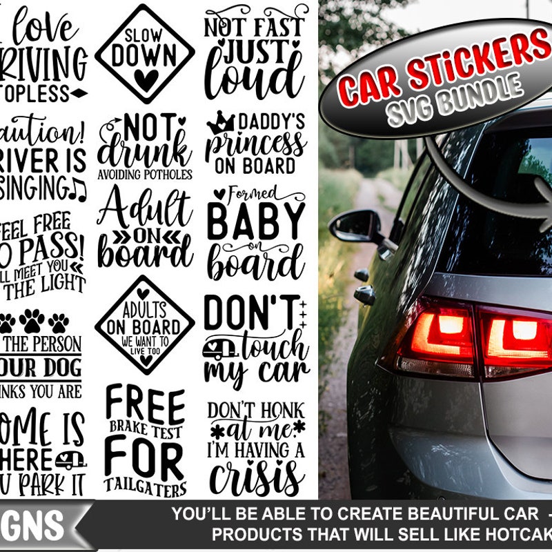 Car Stickers Funny - Etsy