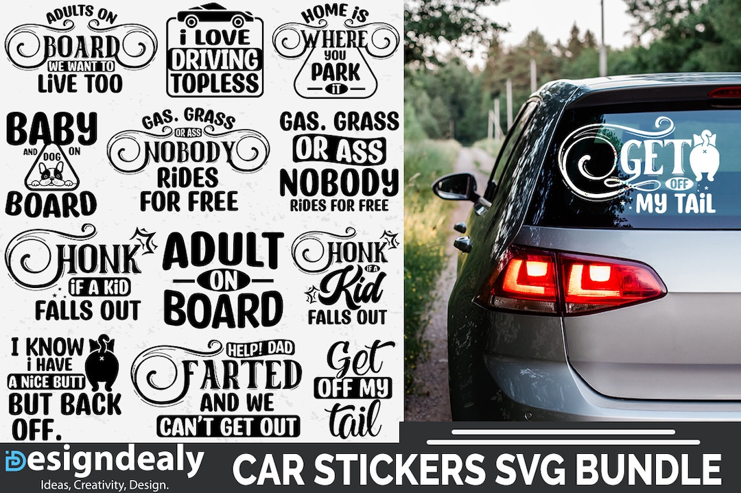 Car Stickers Svg, Car Decal Svg Bundle, Amazing Designs, Svg Png Eps ...