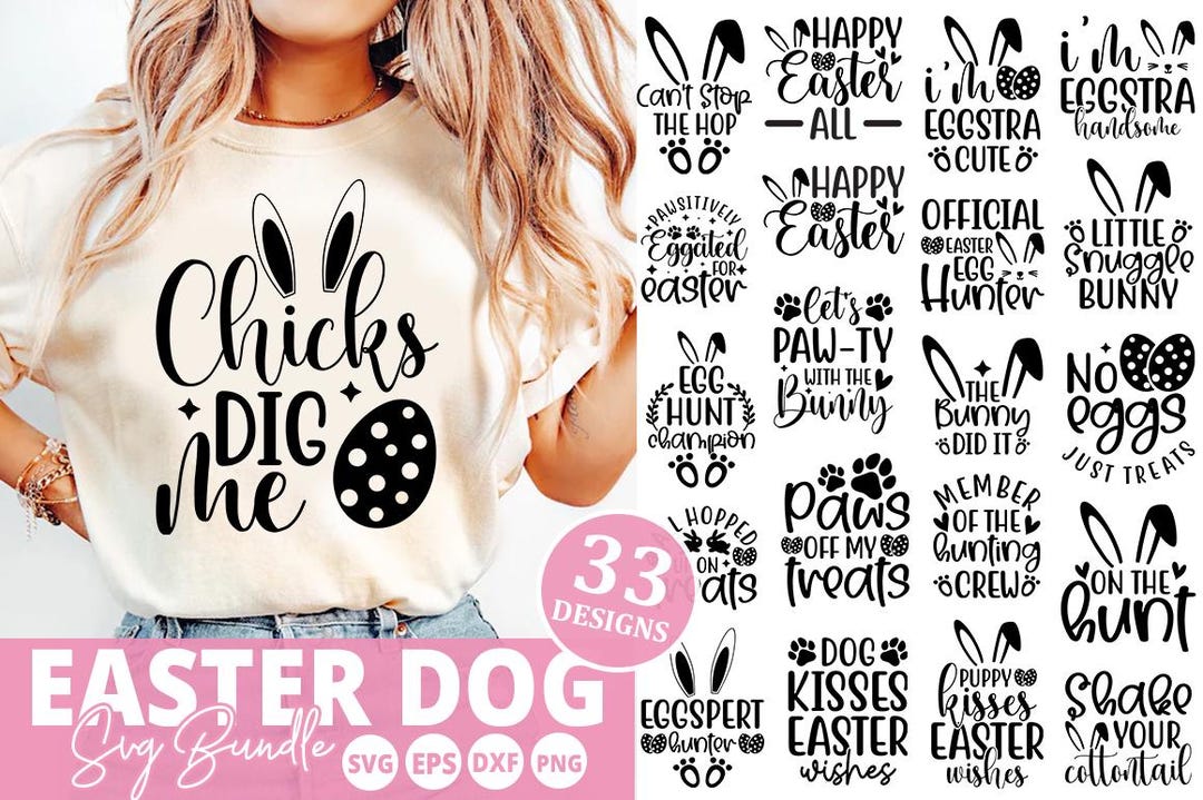 Easter Dog SVG Bundle, Easter T Shirt Svg, Easter Dog Design, Easter ...