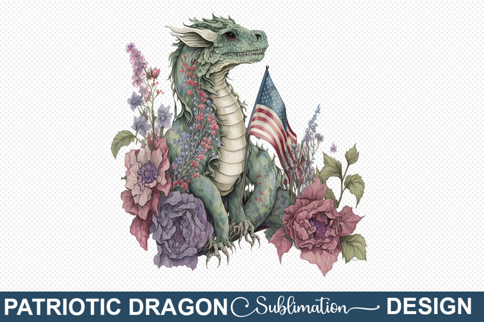 Patriotic Dragon Sublimation Bundle Patriotic Dregon USA - Etsy