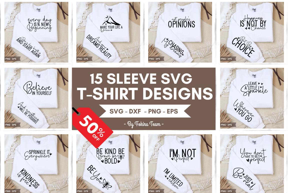 Funny Sleeve T-shirt Designs SVG Bundle, Sleeve T-shirt, Sleeve T-shirt ...