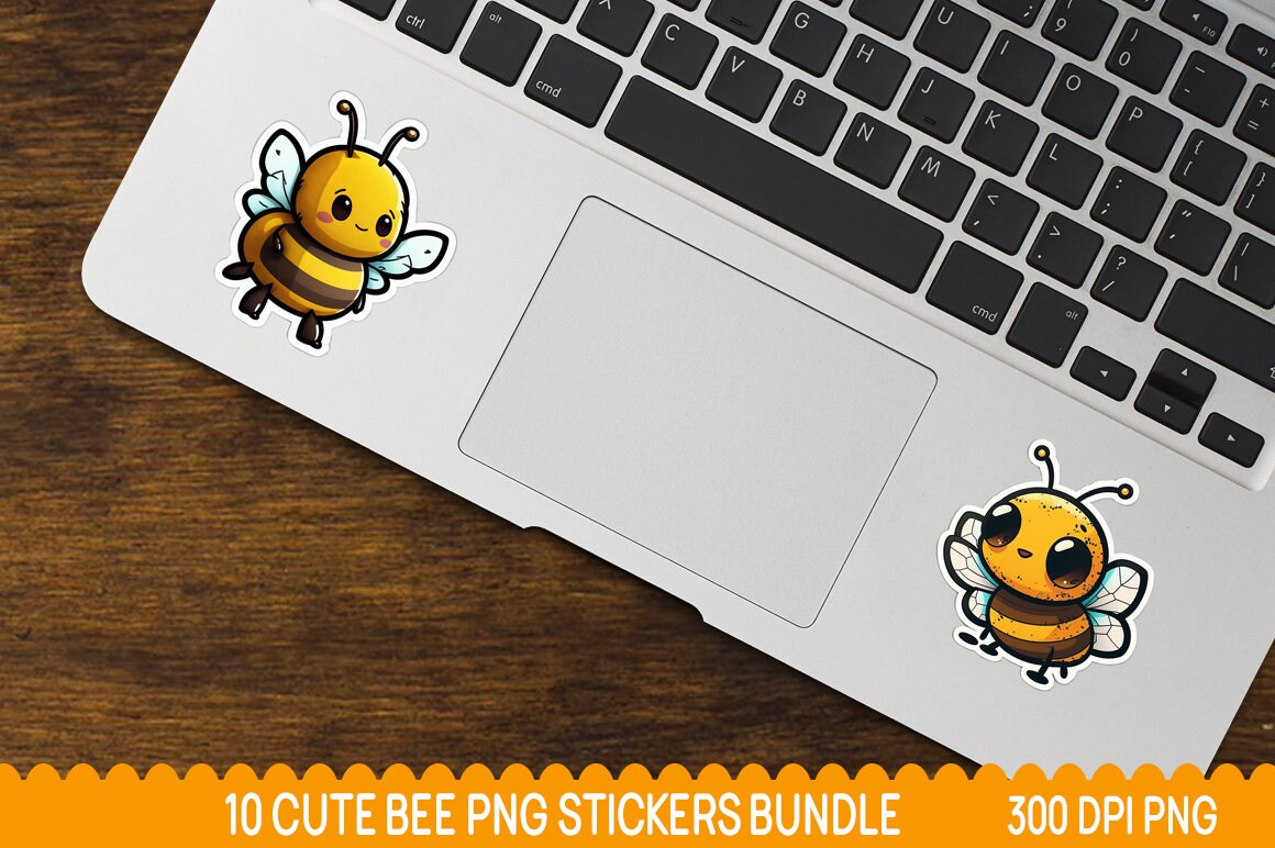 Cute Bee PNG Stickers Bundle Bee Sticker Funny Bee Stickers - Etsy