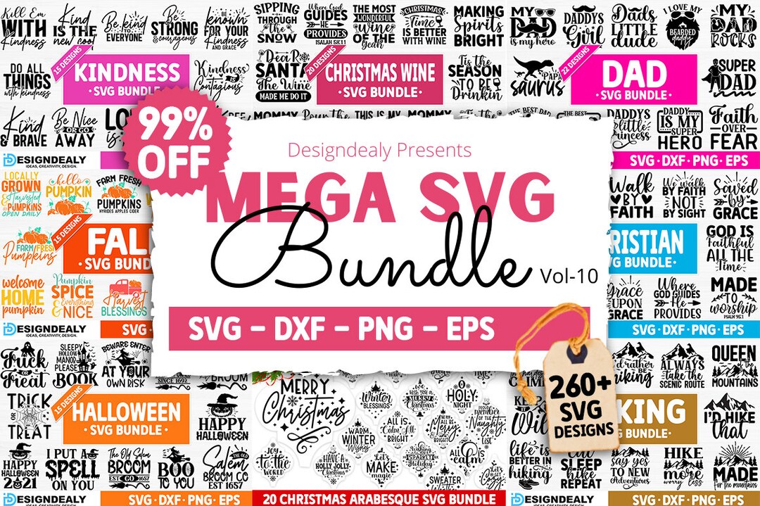 Mega Svg Bundle, Trendy Svg Bundle, Mega Clipart Png Bundle, T Shirt ...