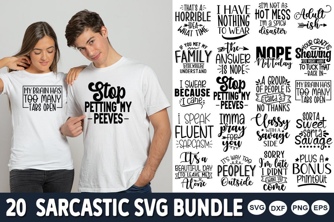 Sarcastic Quotes SVG Bundle 2, Funny Cut File,funny Bundle,sarcastic ...