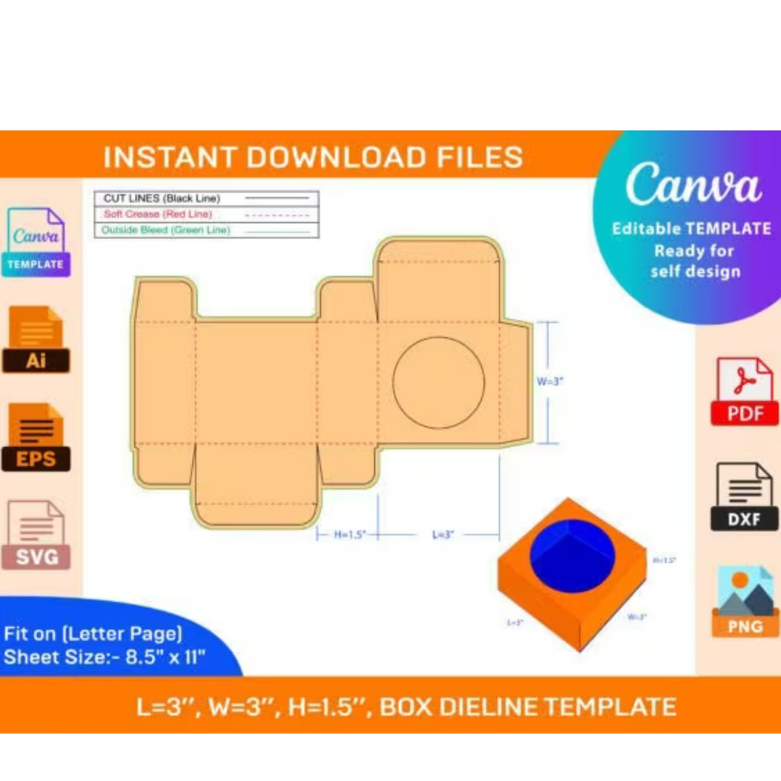 Square Soap Box Template, Soap Box Svg, Box Svg, Rectangular Box Svg ...