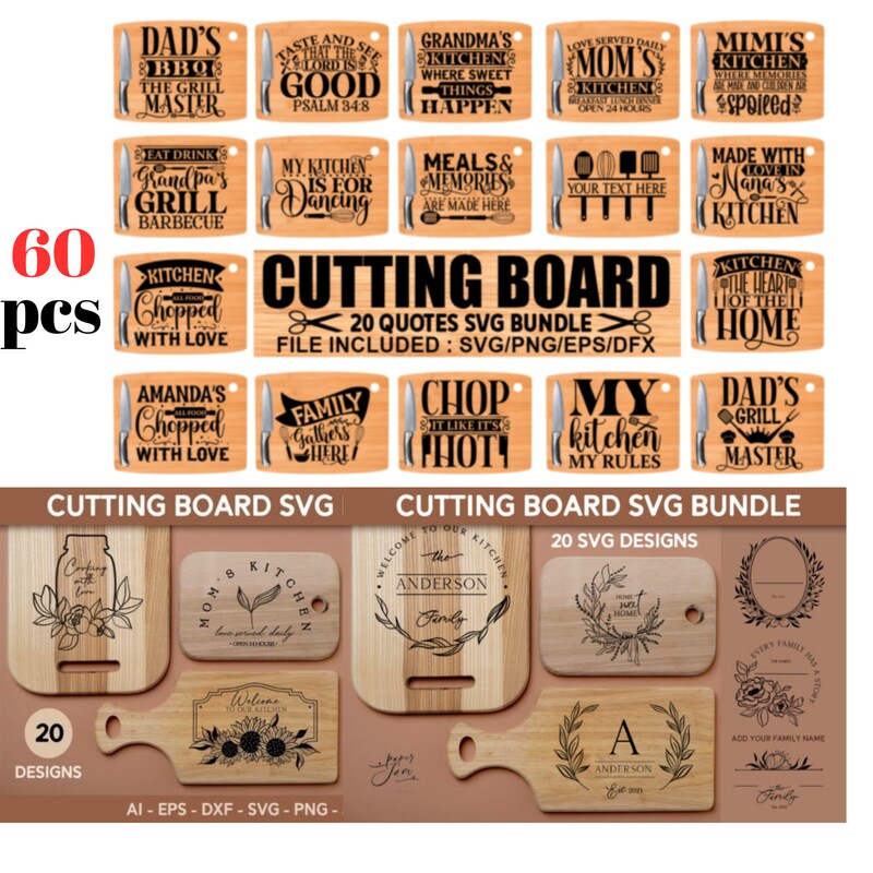 Cutting Board Svg - Etsy