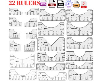 T-shirt Ruler Alignment Tool Svg Guide - Etsy