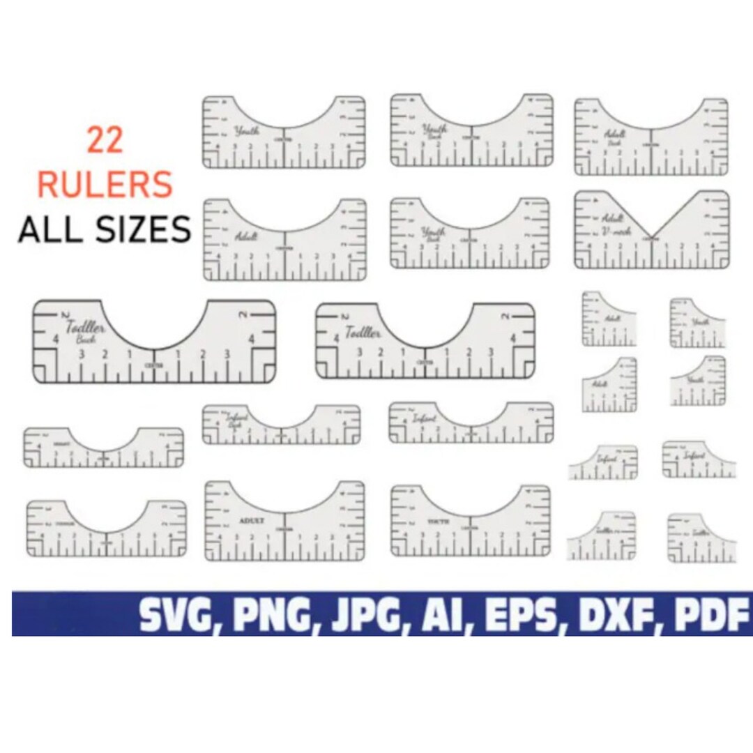 T-shirt Alignment Tool Svg, Tshirt Ruler Svg, T-shirt Placement Guide ...
