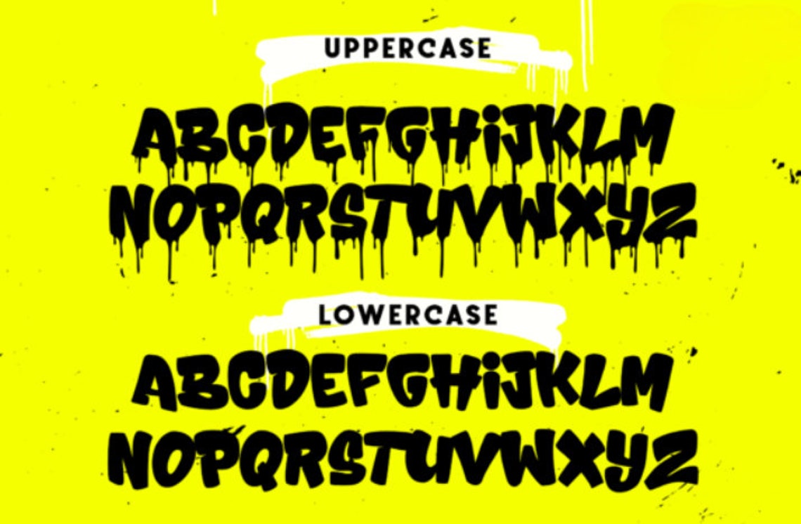 Dripping Font Graffiti Display Font Graffiti Font Procreate - Etsy UK
