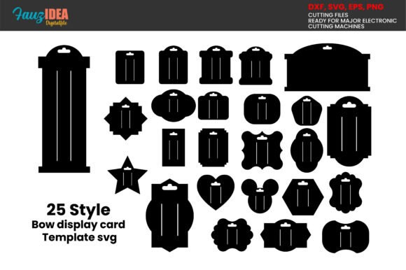 Hair Bow Display Card Template Svg Hair Bow Card Template - Etsy Australia