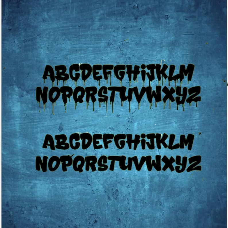Dripping Font Graffiti, Display Font, Graffiti Font, Procreate Font ...