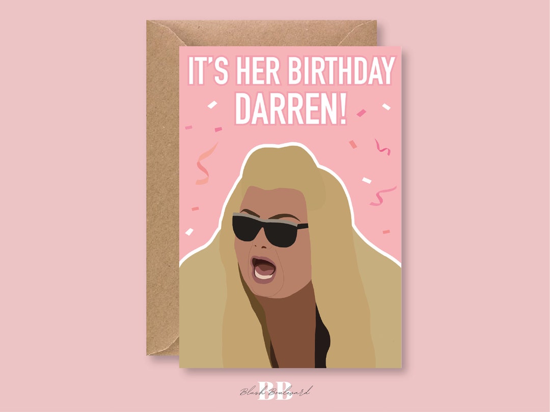 Gemma Collins Funny Pink Happy Birthday A6 105 X 148.5 Mm Greeting Card ...