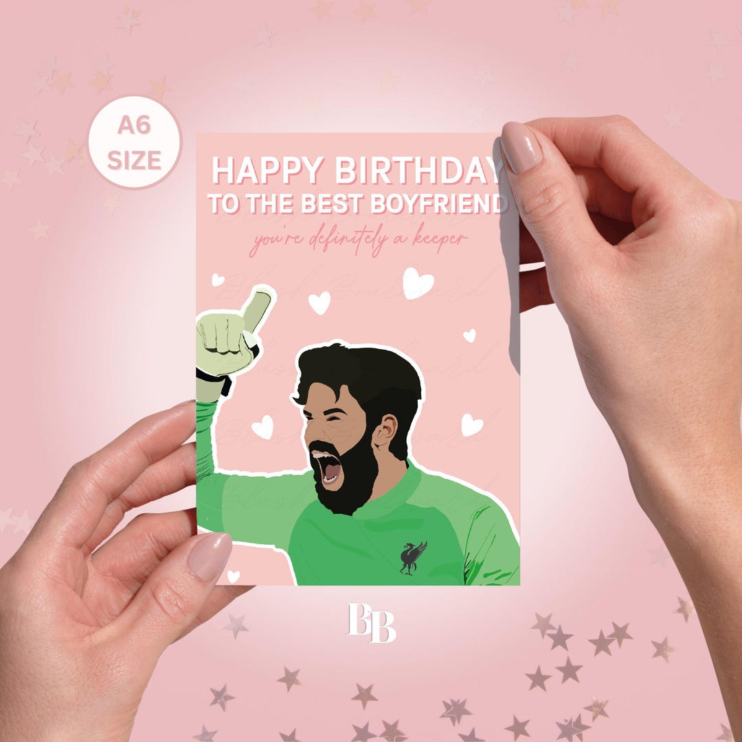 Alisson Becker Liverpool FC A6 (105 × 148 Mm) Happy Birthday Greeting ...