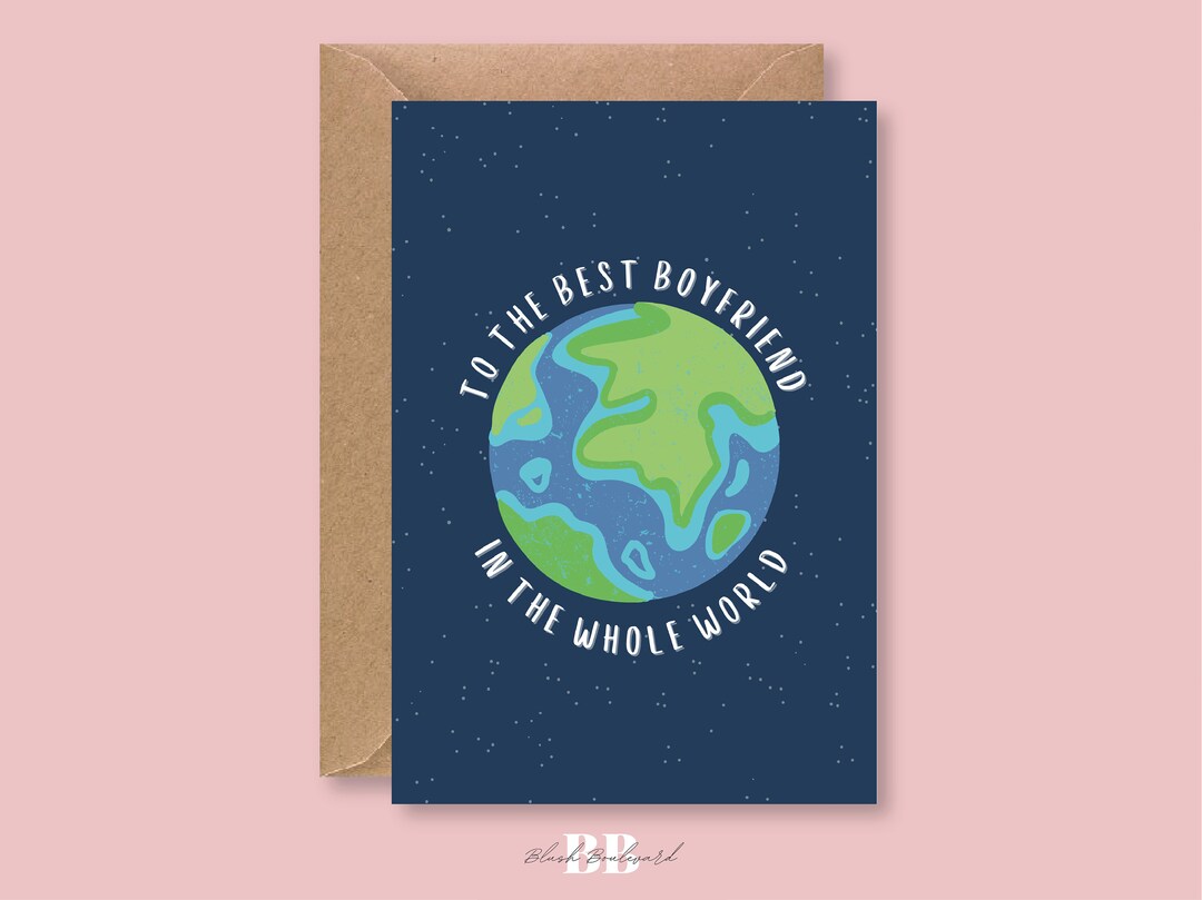 Best Boyfriend in the World Birthday Love Anniversary A6 (105 X 148.5 ...