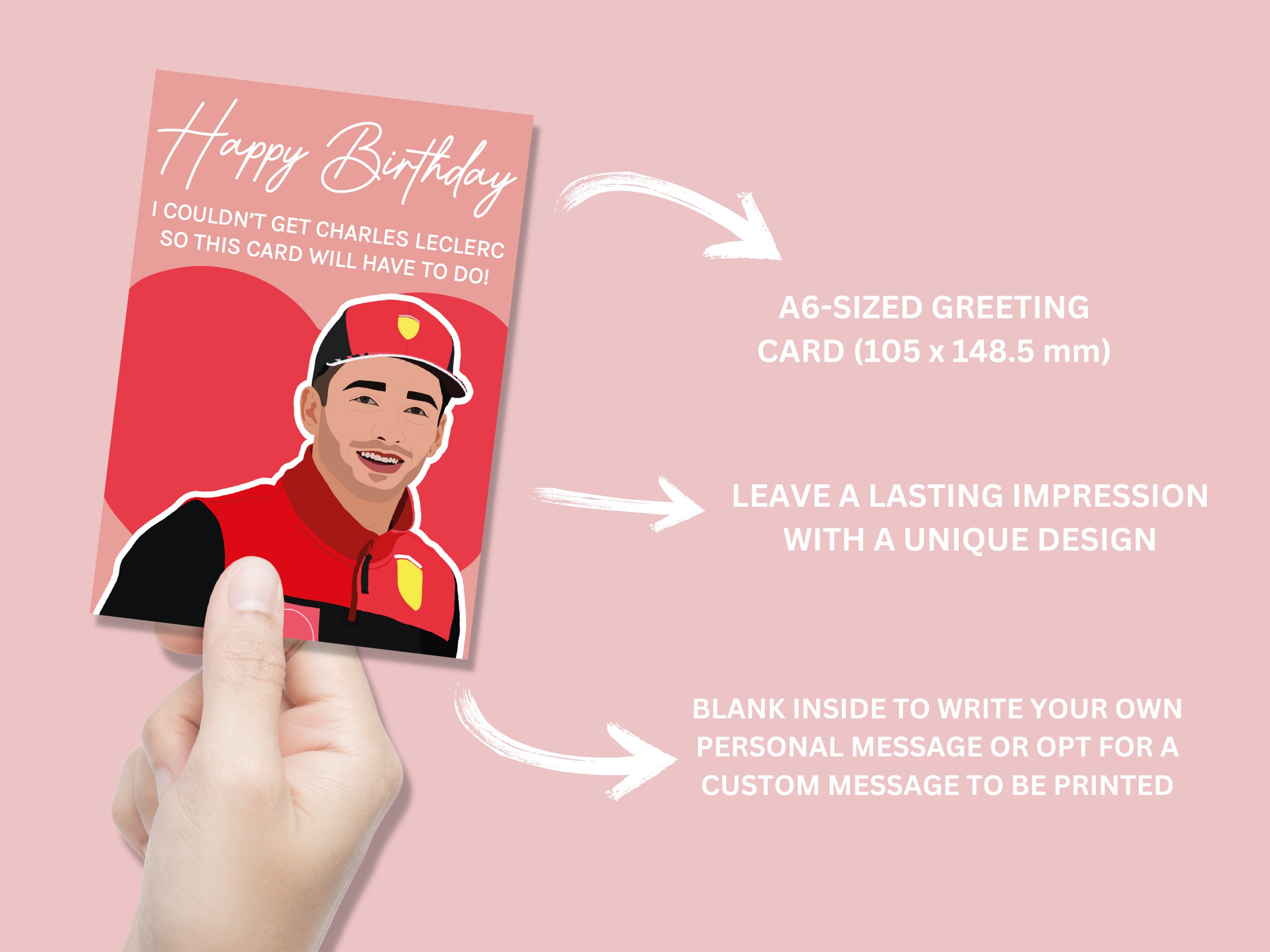 Charles Leclerc Happy Birthday A6 105 X 148.5 Mm Greeting - Etsy