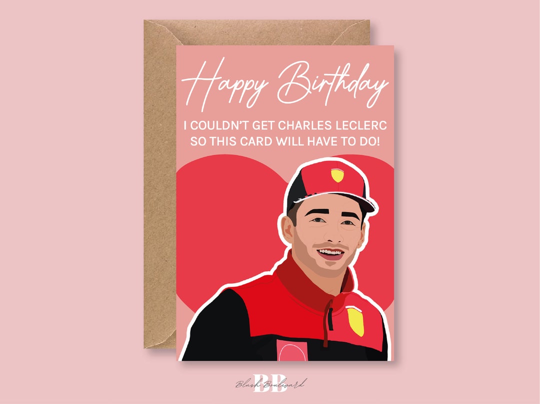 Charles Leclerc Happy Birthday A6 105 X 148.5 Mm Greeting - Etsy