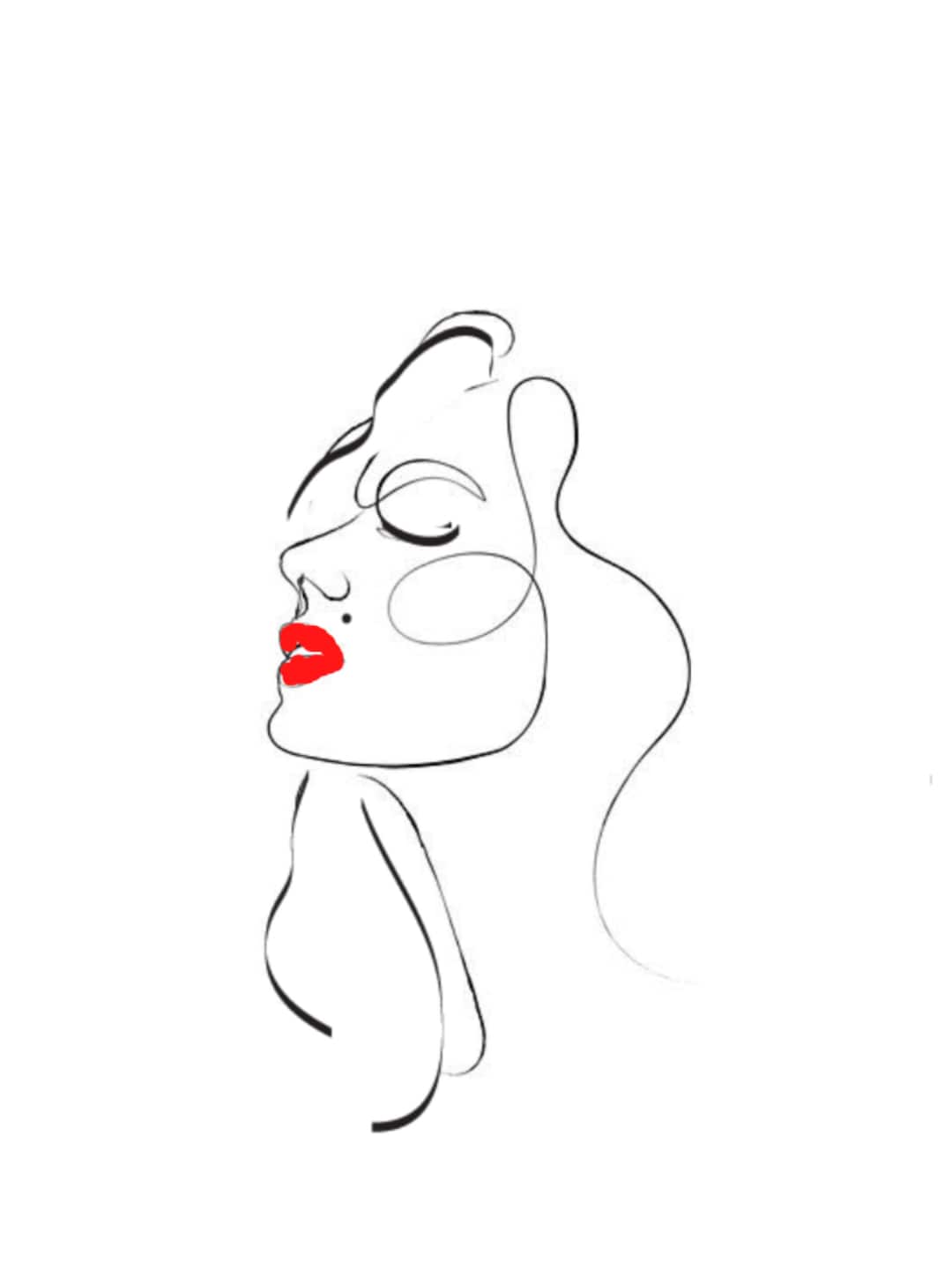 Minimalistic Line Art, Feminine Drawing, Sensual Illustration for ...
