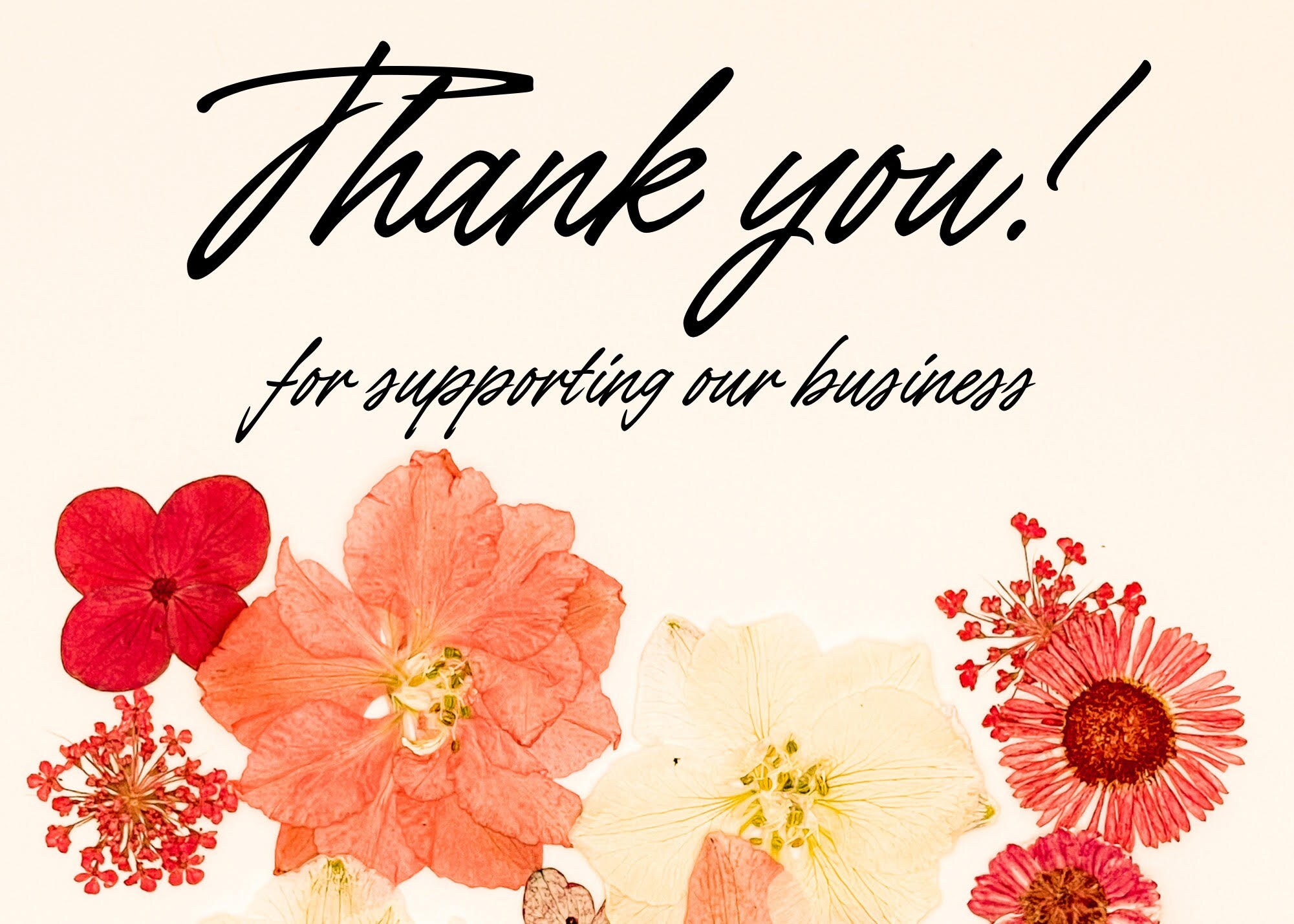 Digital Printable Editable Thank You Small Business Cards for - Etsy