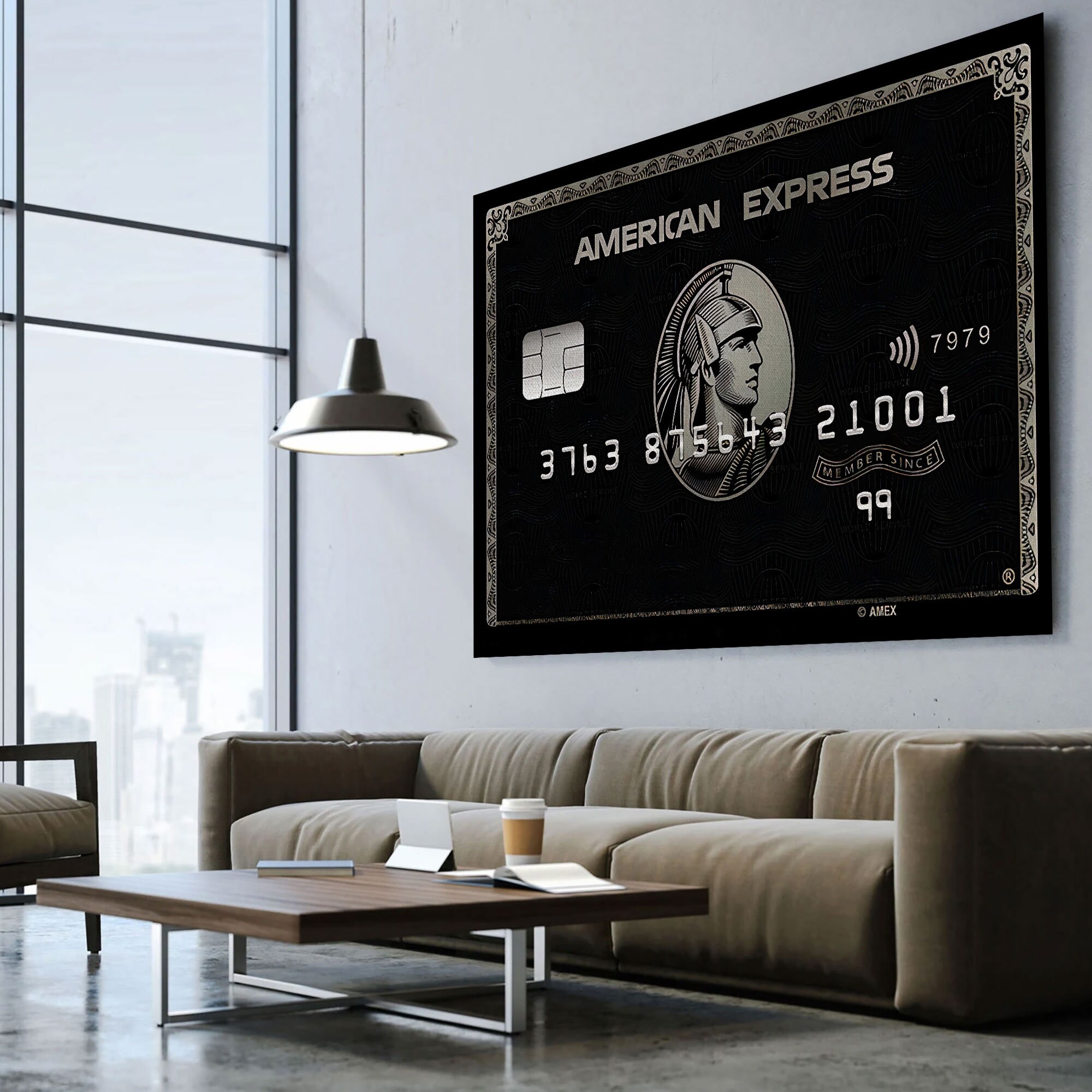 Custom AMEX Card Personalized Canvas American Express Custom Credit ...
