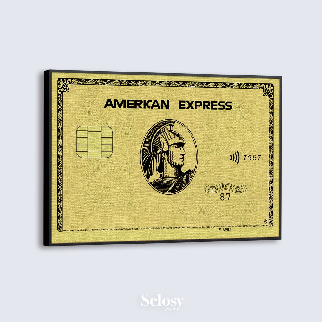 Custom AMEX Card Personalized Canvas American Express Custom Credit ...