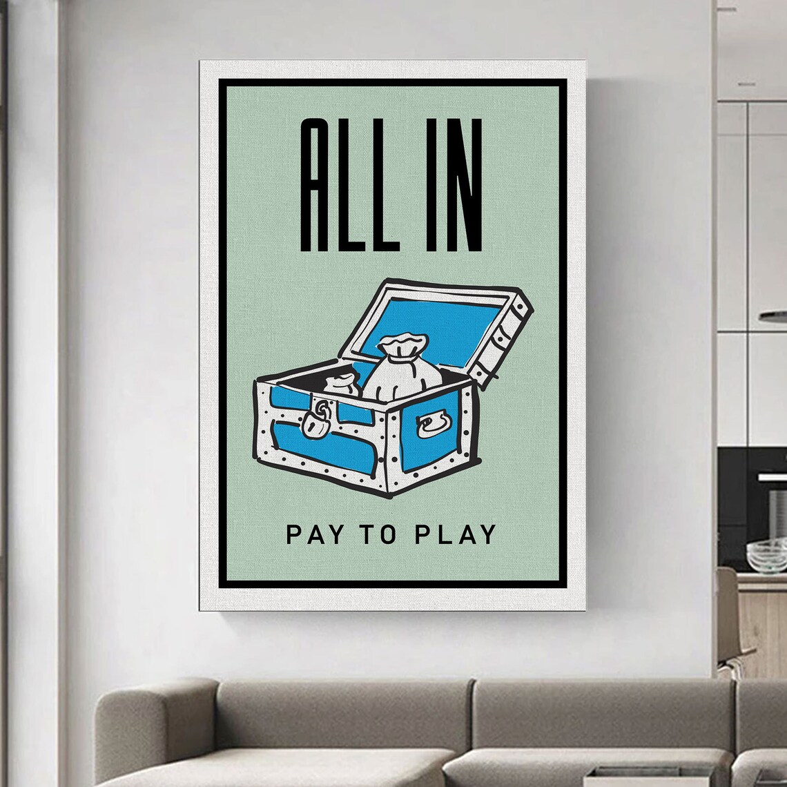 Alec Monopoly Canvas Monopoly Set Goals and Go New Monopoly Art ...