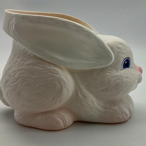 Vtg. Empire Blow Mold Bunny Rabbit Basket Plastic Easter W/fillable ...