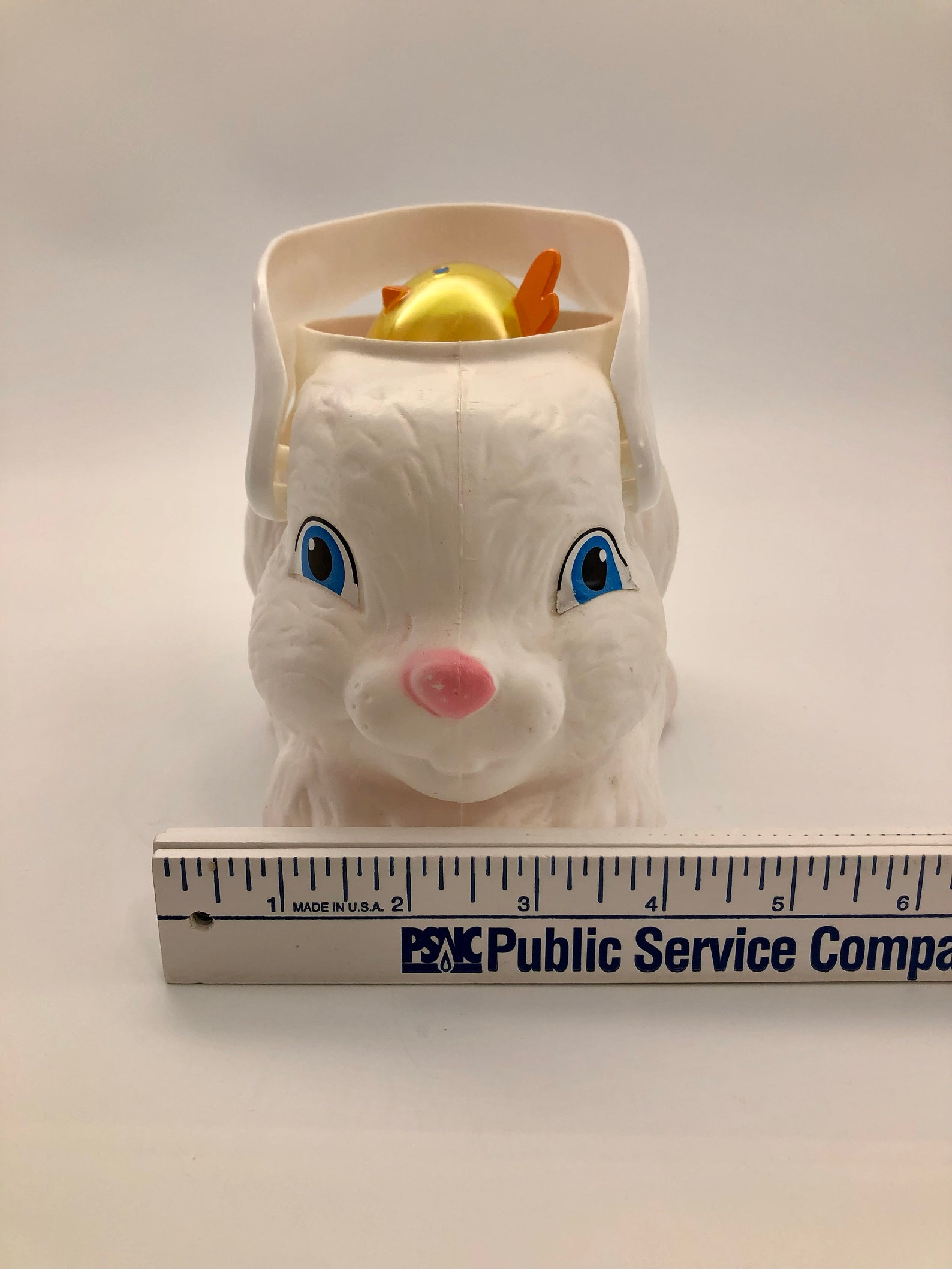 Vtg. Empire Blow Mold Bunny Rabbit Basket Plastic Easter W/fillable ...