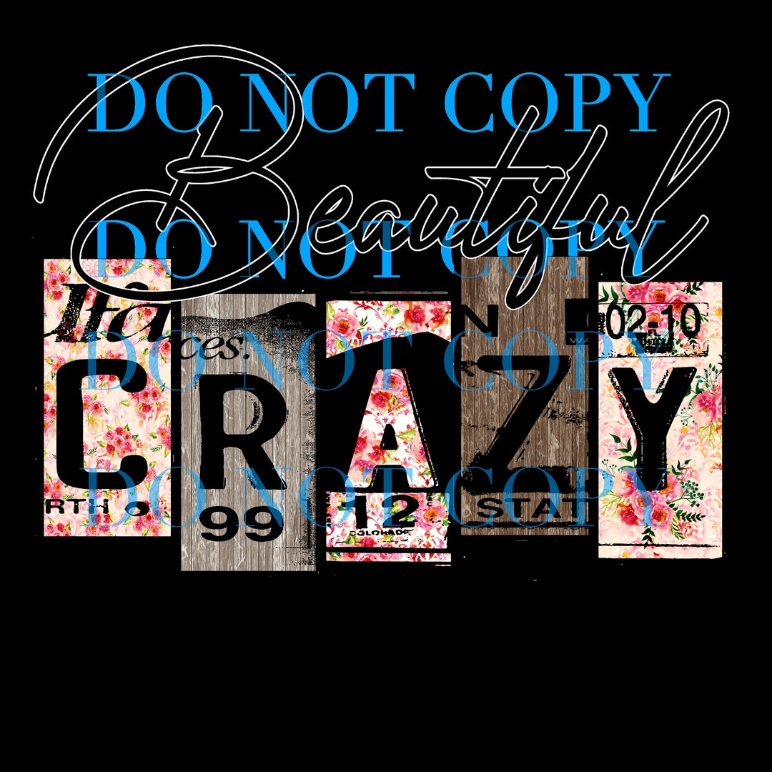 PNG Beautiful Crazy Digital Download - Etsy