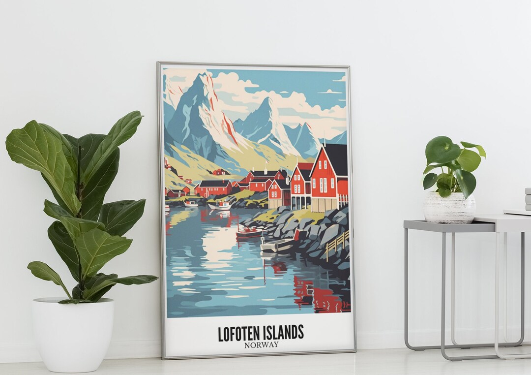 Lofoten Islands Retro Posters Wall Art, Art Print, Digital Download ...