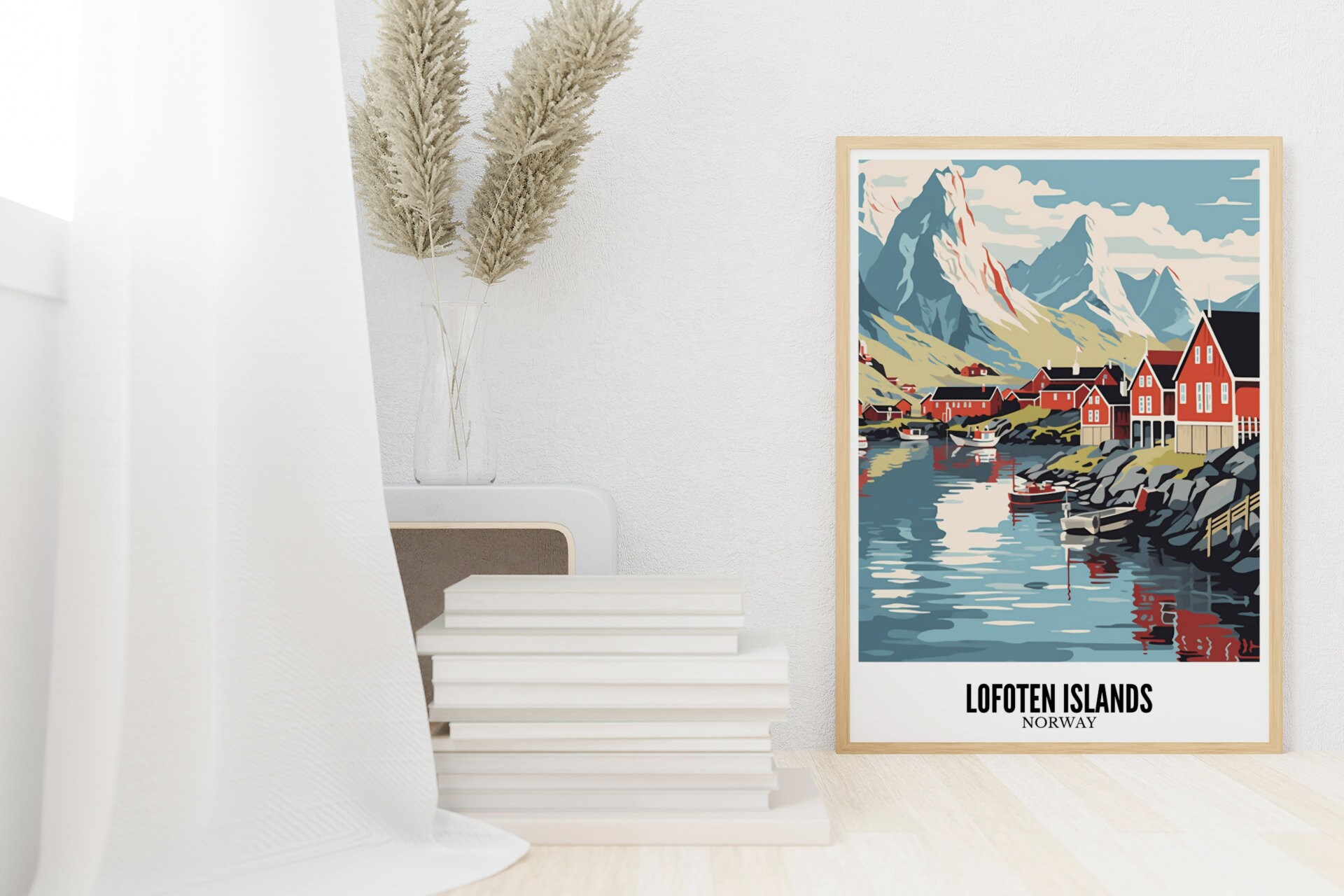 Lofoten Islands Retro Posters Wall Art, Art Print, Digital Download ...