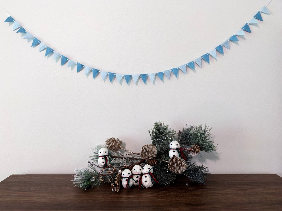 Mini Triangle Flag Banner - Saltwater and Icicle - Winter Flag Banner ...