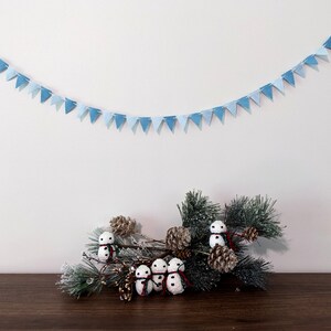 Wool Felt Triangle Flag Banner: Winter Garland, Custom Colors - Etsy