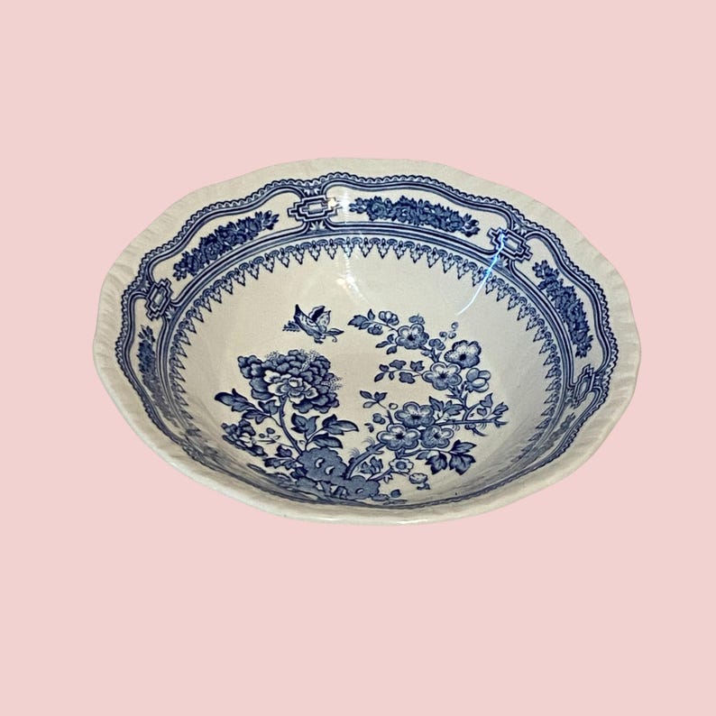 Antique Ironstone Masons Flow Blue White Manchu Pattern, Choose From 10 ...