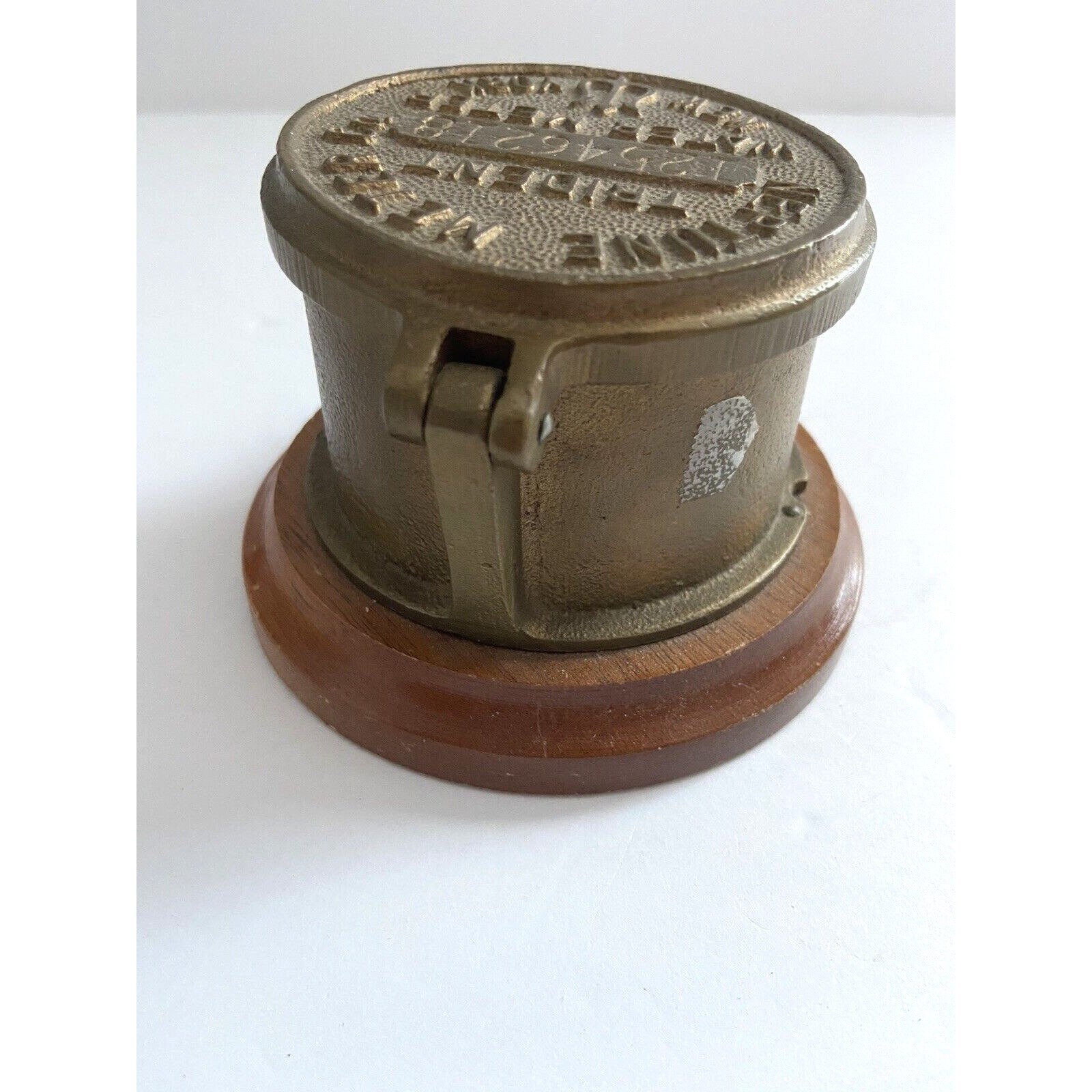 Vintage Brass Trident Water Meter, Brass Trinket Box, Neptune Water New ...