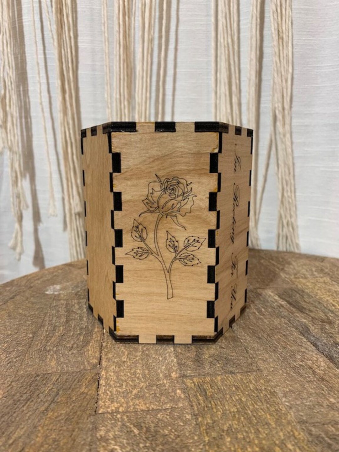 Laser Cut Flower Pot wooden - Etsy