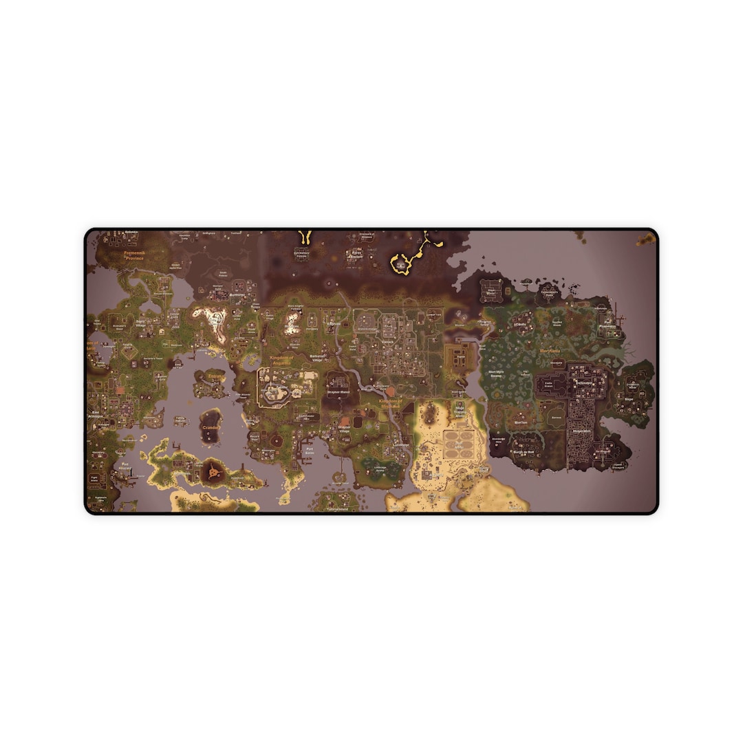 Gielinor OSRS Map Desk Mat Mousepad - Etsy