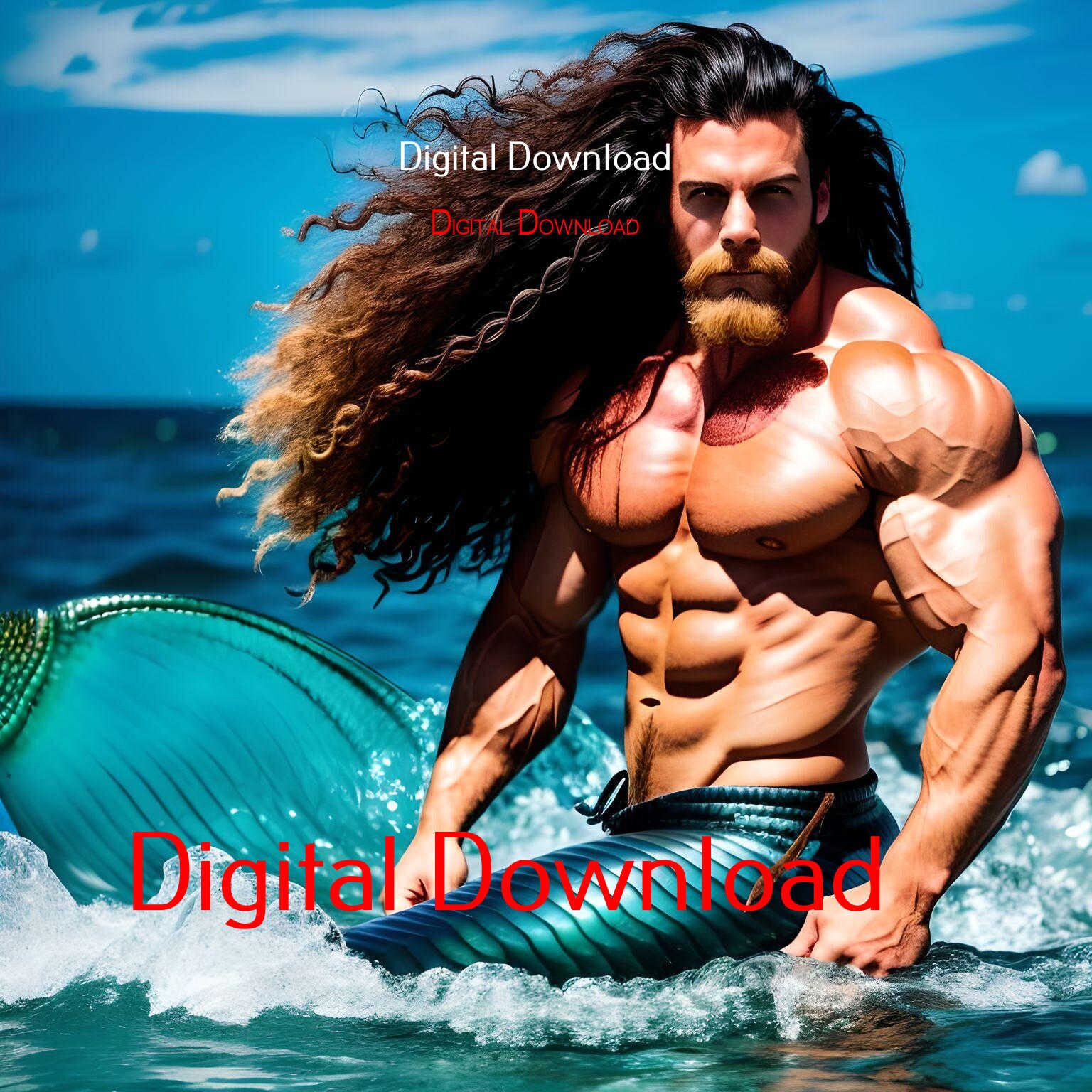 Oil Painting Style Drawings Mermaids, Mermen, Merchild High Quality ...