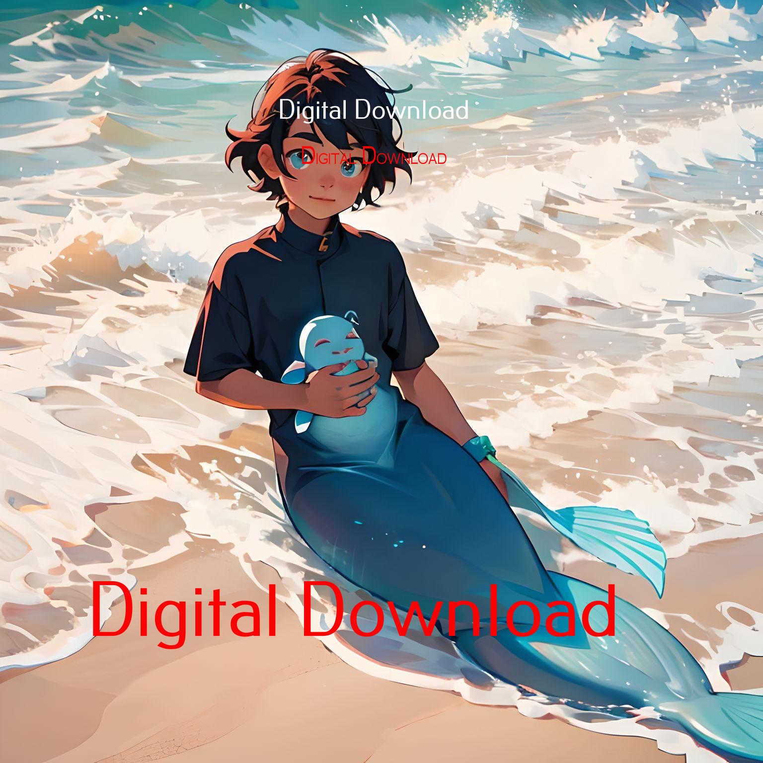 Oil Painting Style Drawings Mermaids, Mermen, Merchild High Quality ...