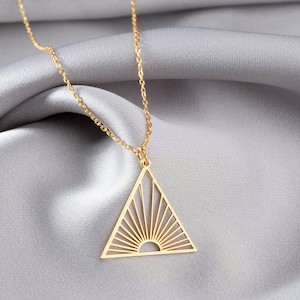 Egyptian Necklace, Pyramid Necklace, Silver Necklace, Necklace for Mom ...