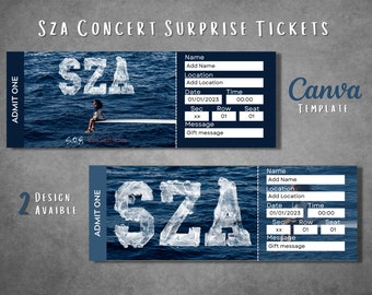 Sza Ticket Template - Etsy