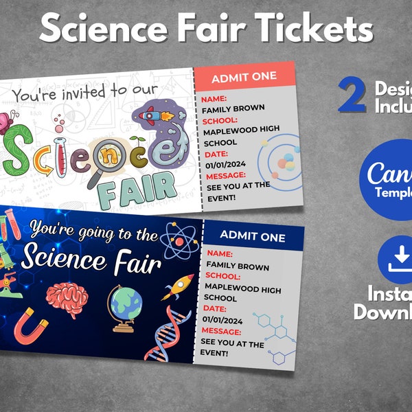 Science Fair Invitation Template - Etsy