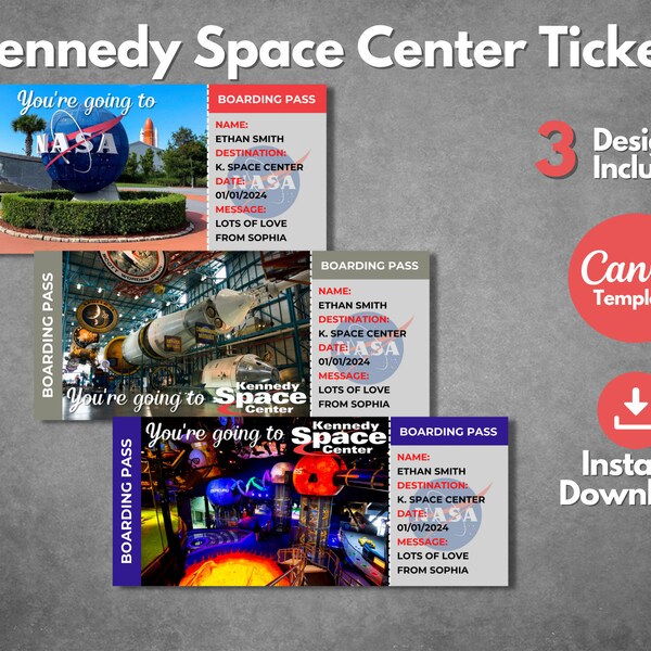 Space Center Ticket - Etsy