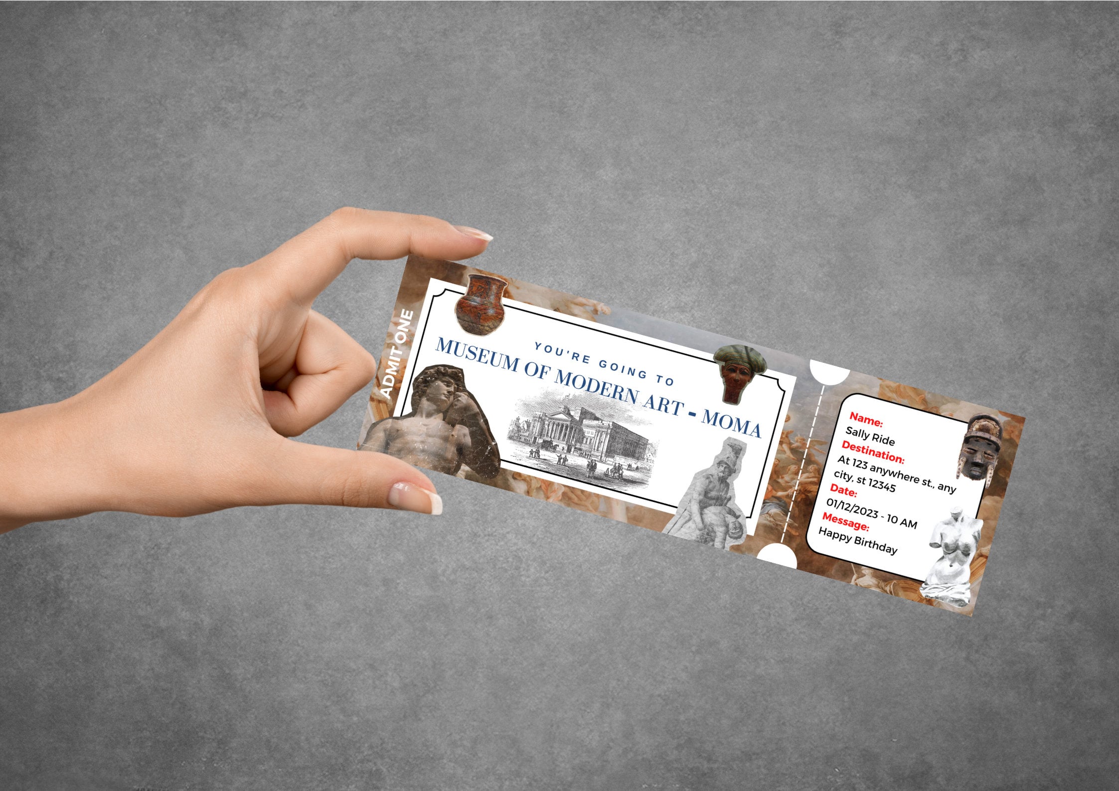 Editable Museum Ticket Template Printable Museum Voucher - Etsy UK