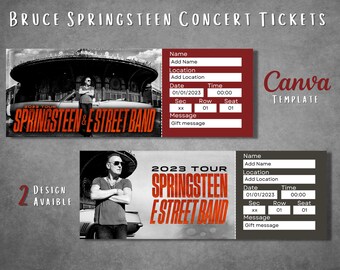 Printable Bruce Springsteen Concert Ticket - Etsy