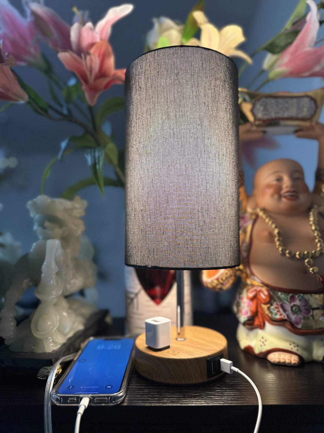 Touch Sensor Bedside Nightstand Table Lamp W/ 2 USB-A Charging - Etsy