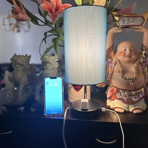 Touch Sensor Bedside Nightstand Table Lamp W/ 2 USB-A Charging Ports ...