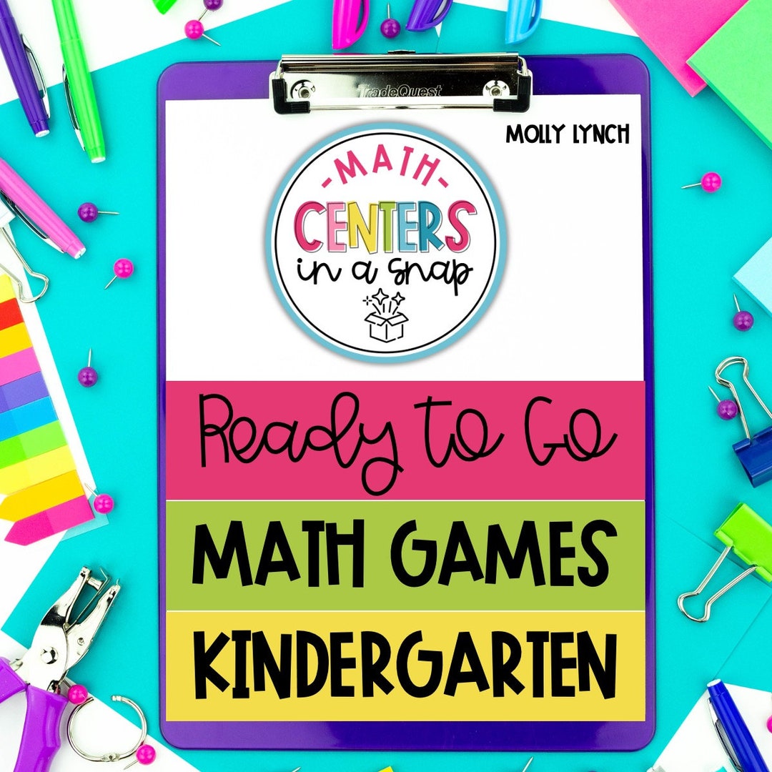 Kindergarten Math Centers | All Materials and Games Included | Centers ...