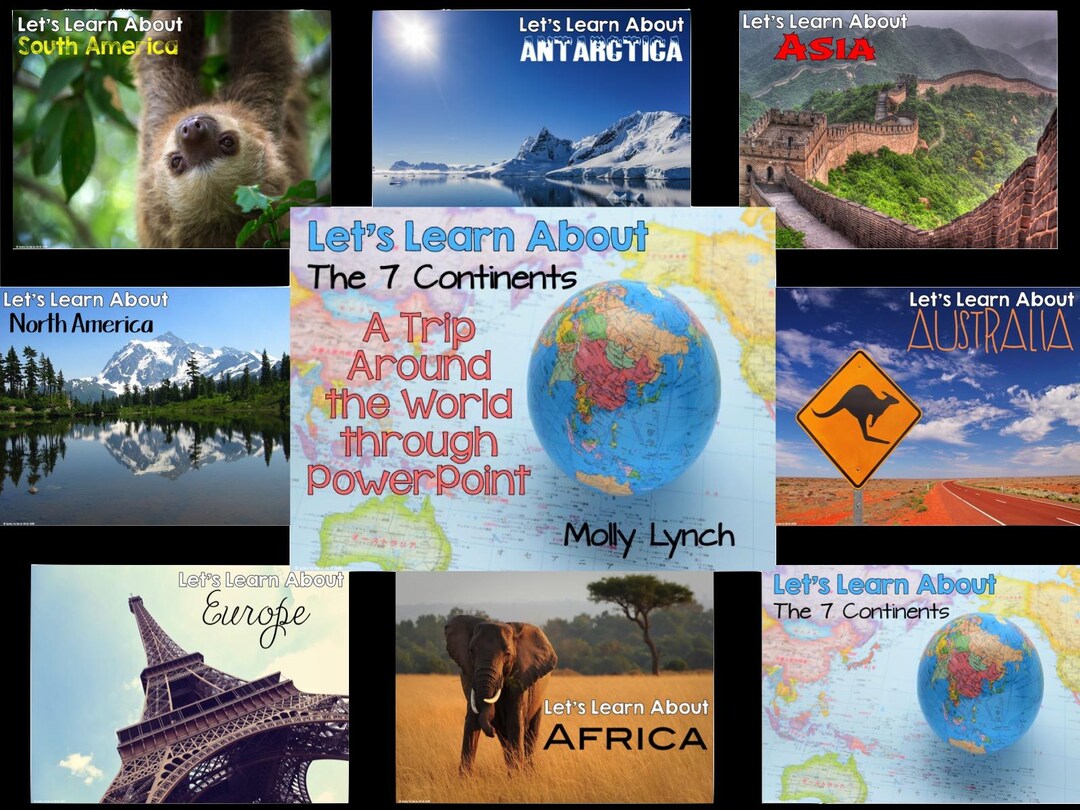 Seven Continents Unit, Powerpoint for 7 Continents, Homeschool Lessons ...