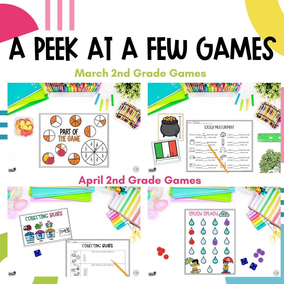 2nd Grade Math Centers | All Materials and Games Included | Centers in ...