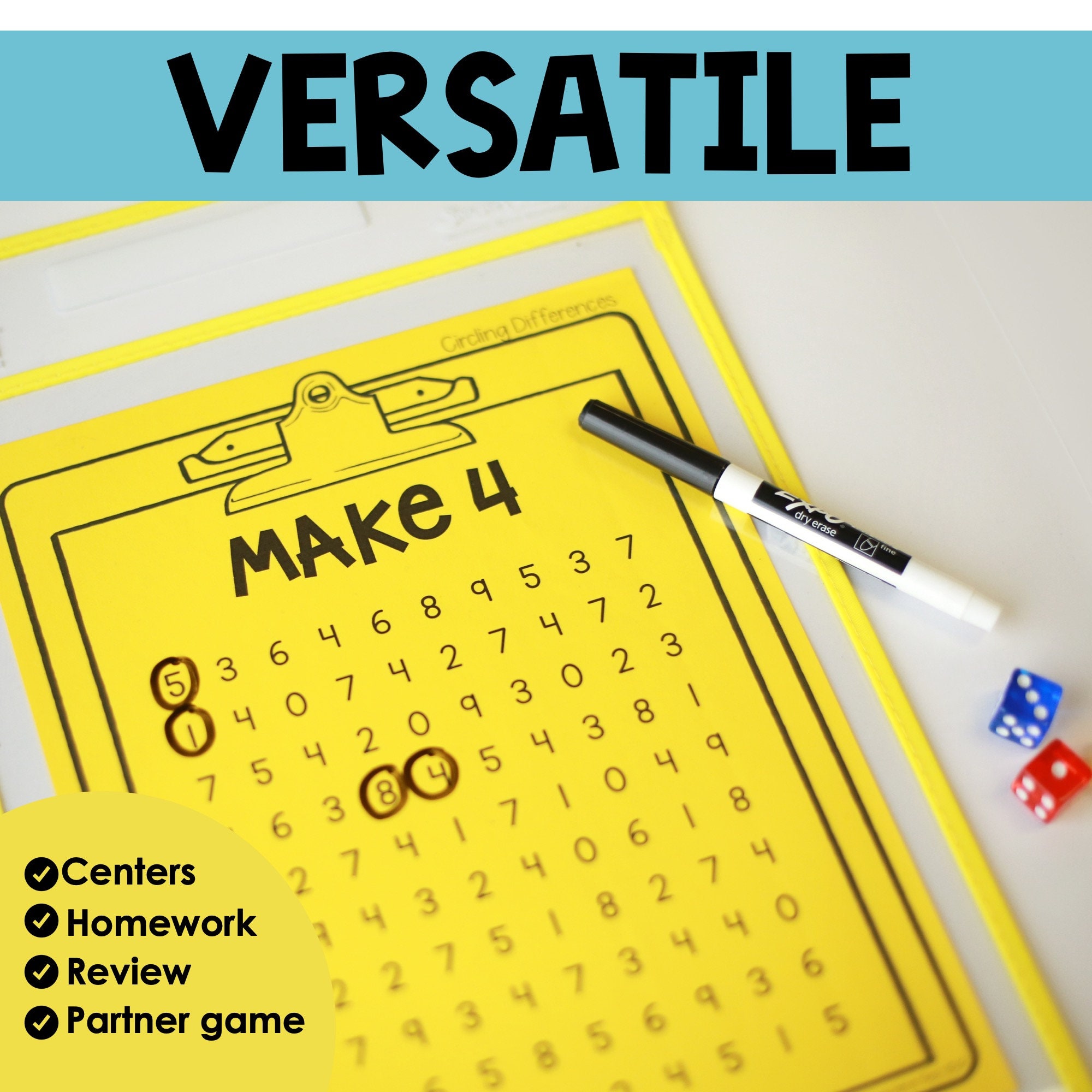 Subtraction Game Math Subtraction Game Fact Fluency Game - Etsy